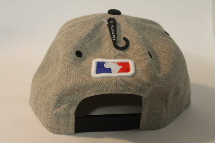 SB14148 - Heather Grey/Black Flat Peak Snapback - N!A Caps